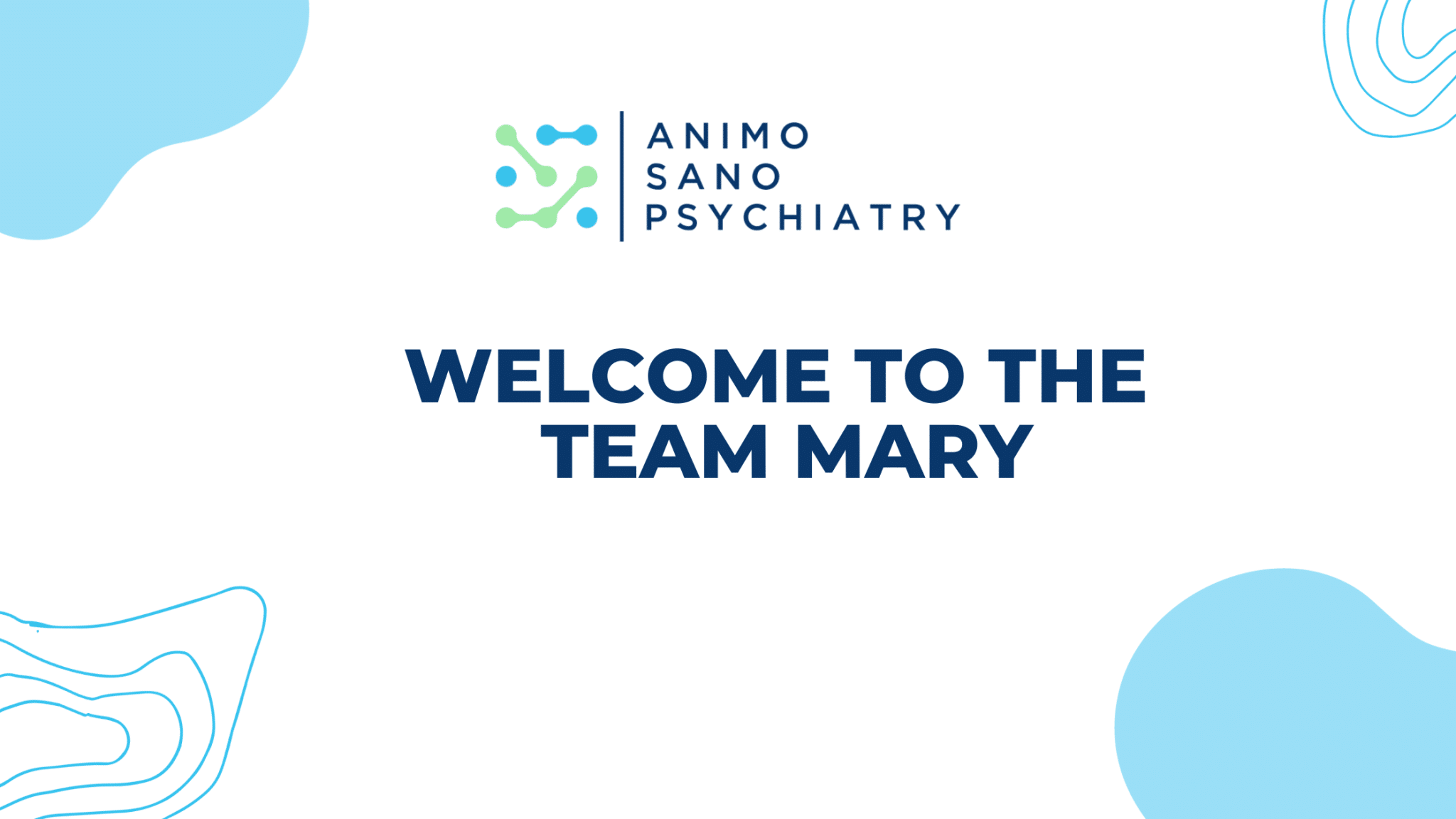 Welcome to the team Mary